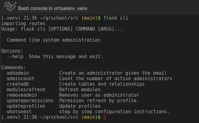 Scripts de instalación — QR School